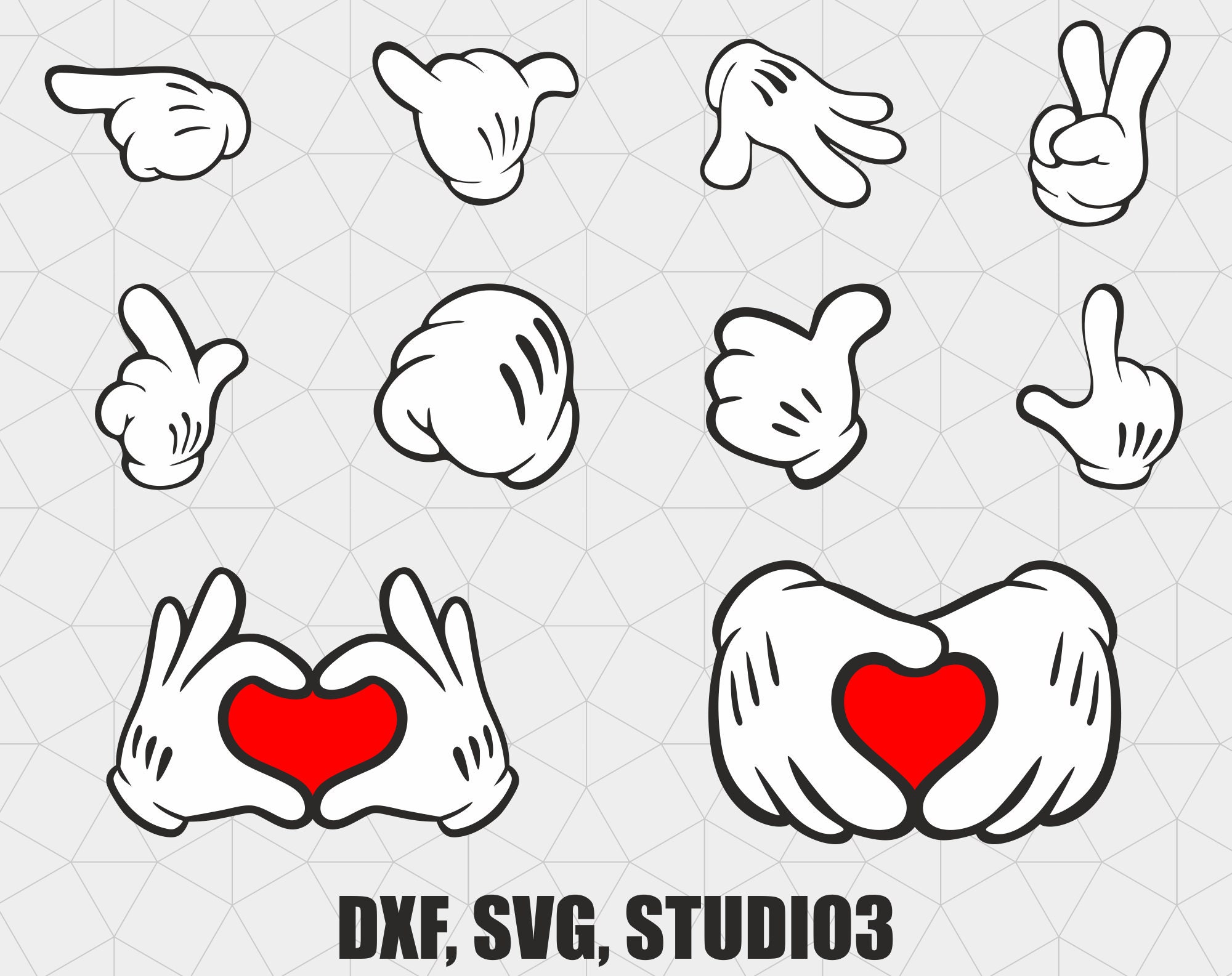 Free Mickey Mouse Hands Vector Eps Illustrator Png Svg