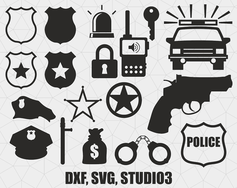 Police Department Police SVG Handcuffs GUN Patrol Police - Etsy