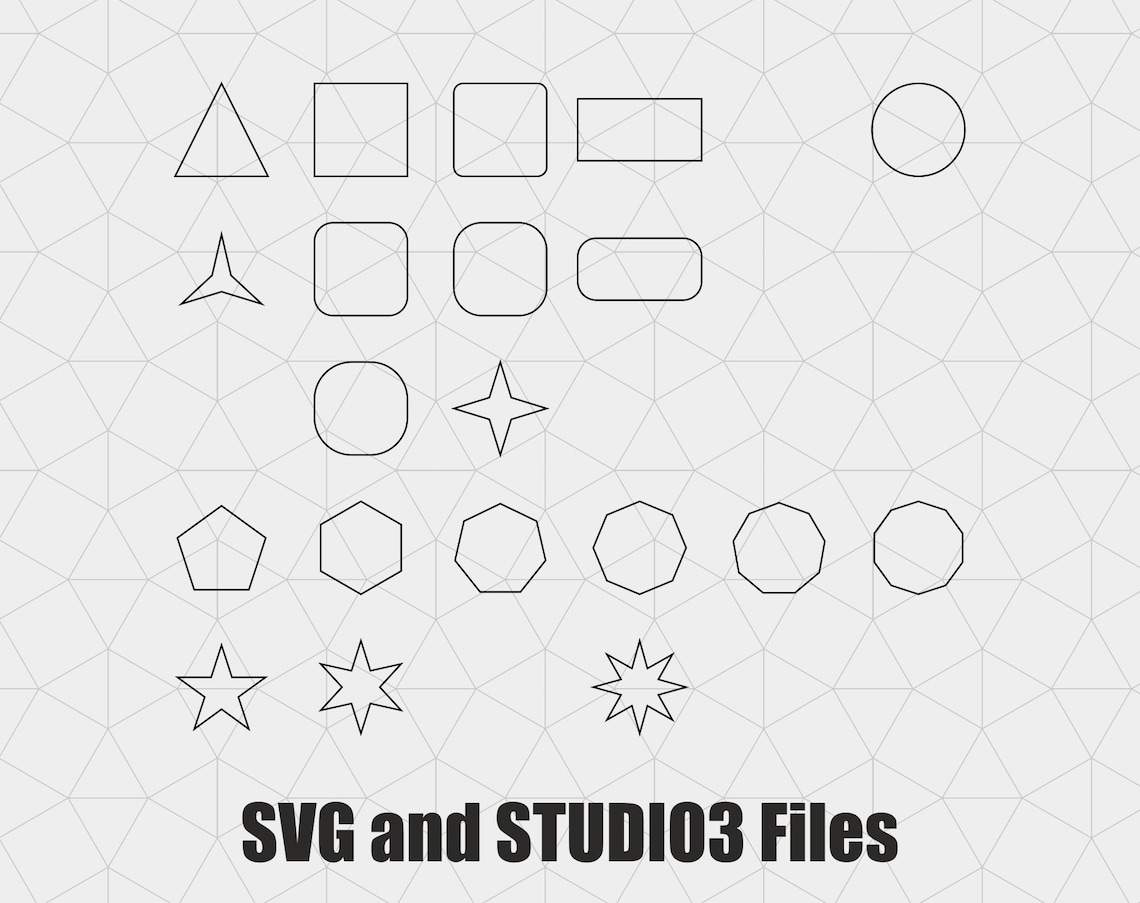 Basic Shapes Cricut and Silhouette Svg and Studio3 Circle - Etsy