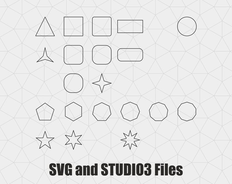 Basic Shapes Cricut and Silhouette Svg and Studio3 Circle - Etsy