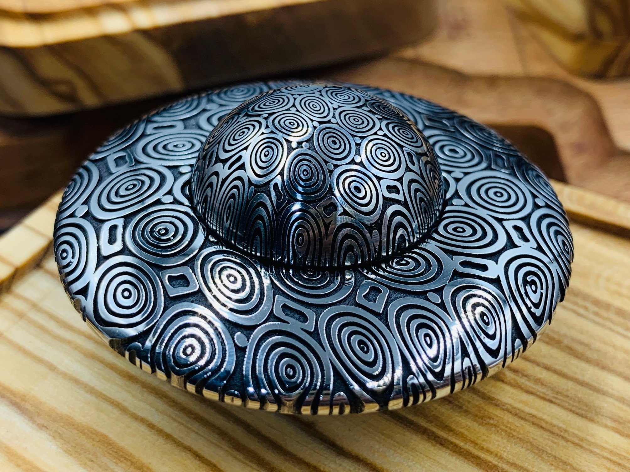 EDC UFO Spinner Fidget Spinners Made of Damasteel Fidget Toy - Etsy