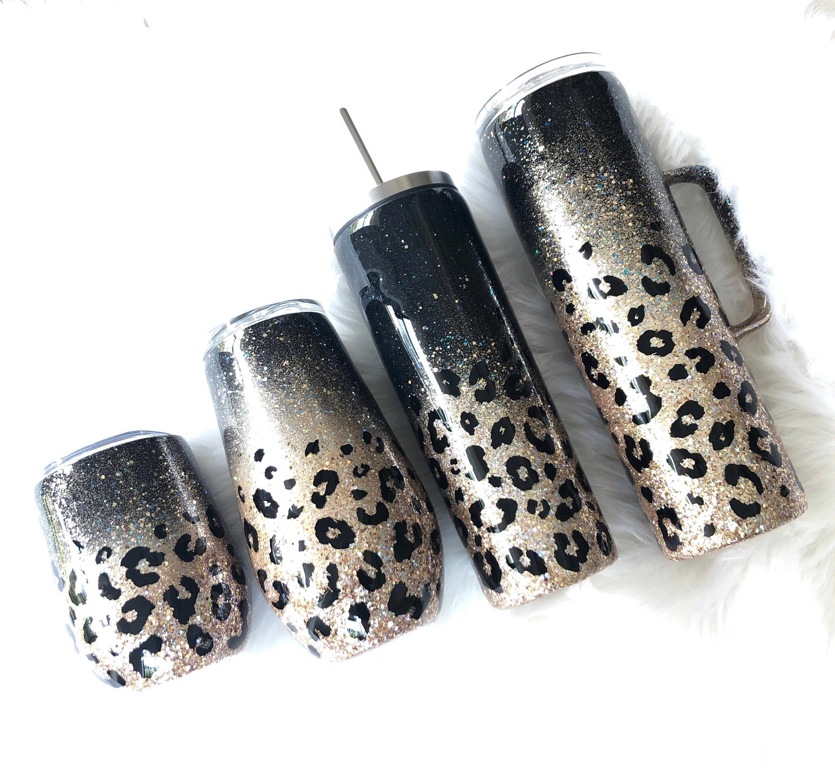 Drink & Barware Home & Living Personalized Glitter Tumbler Custom Ombre ...