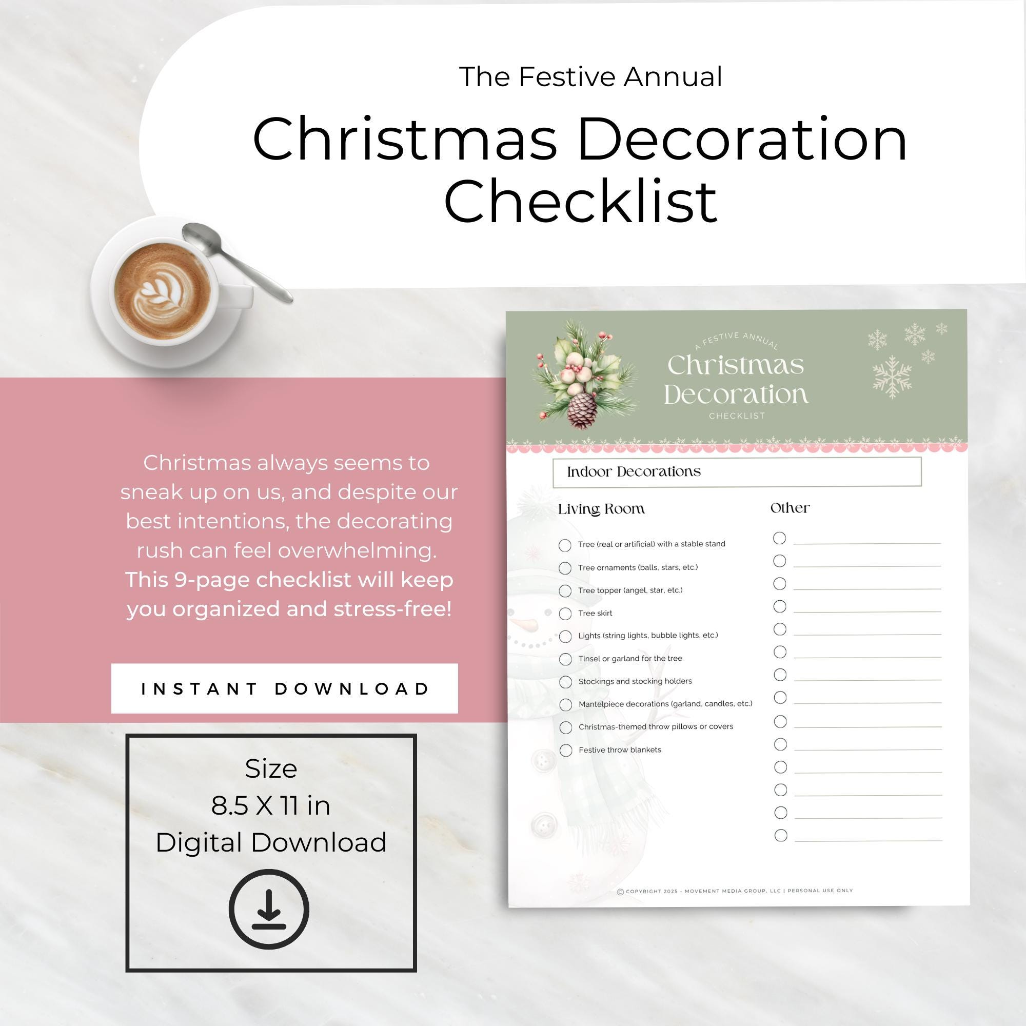 Stress-free Holiday Prep: Annual Christmas Decoration Planner - PDF ...
