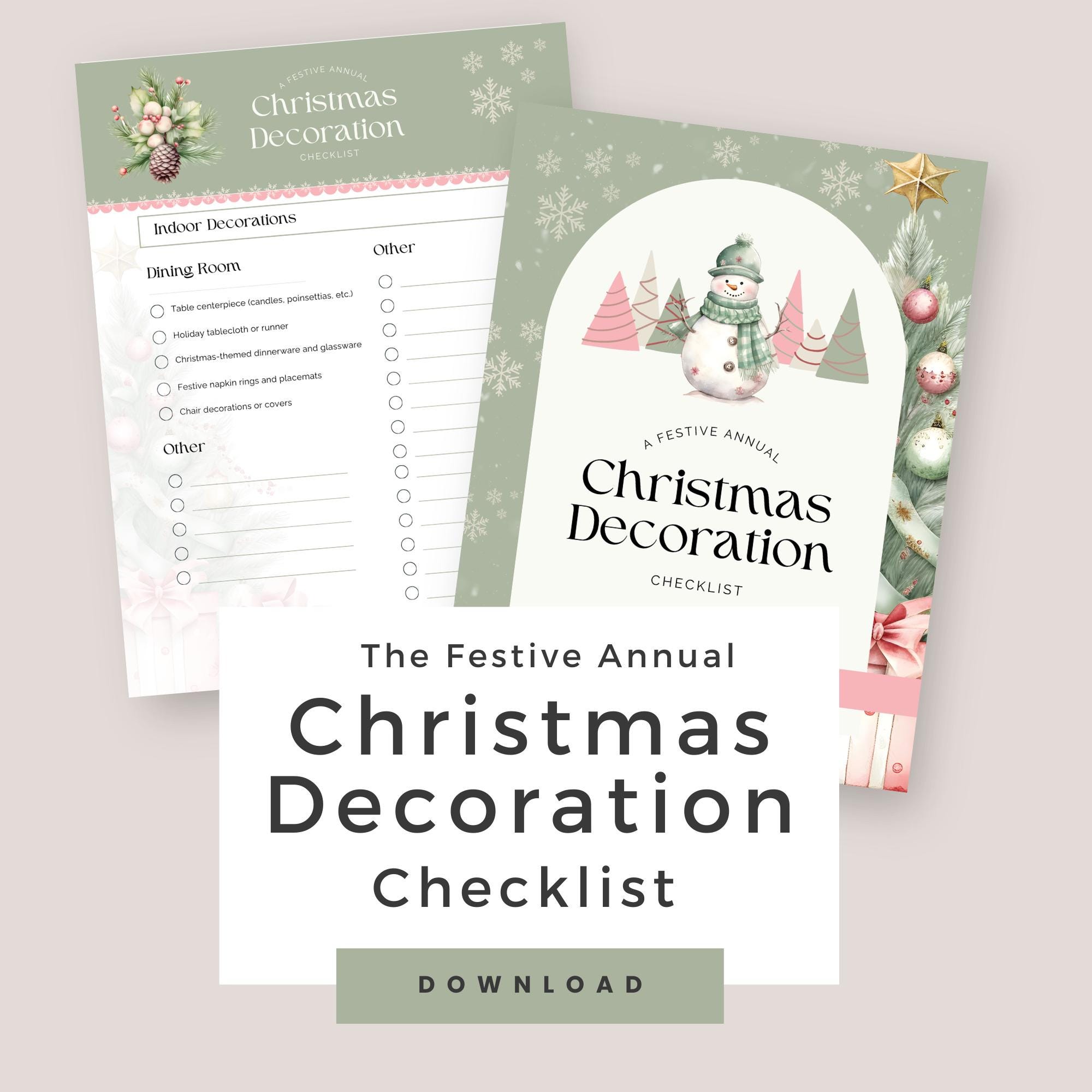 Stress-free Holiday Prep: Annual Christmas Decoration Planner - PDF ...