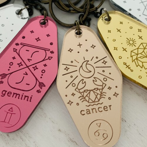 Zodiac Keychain | Etsy