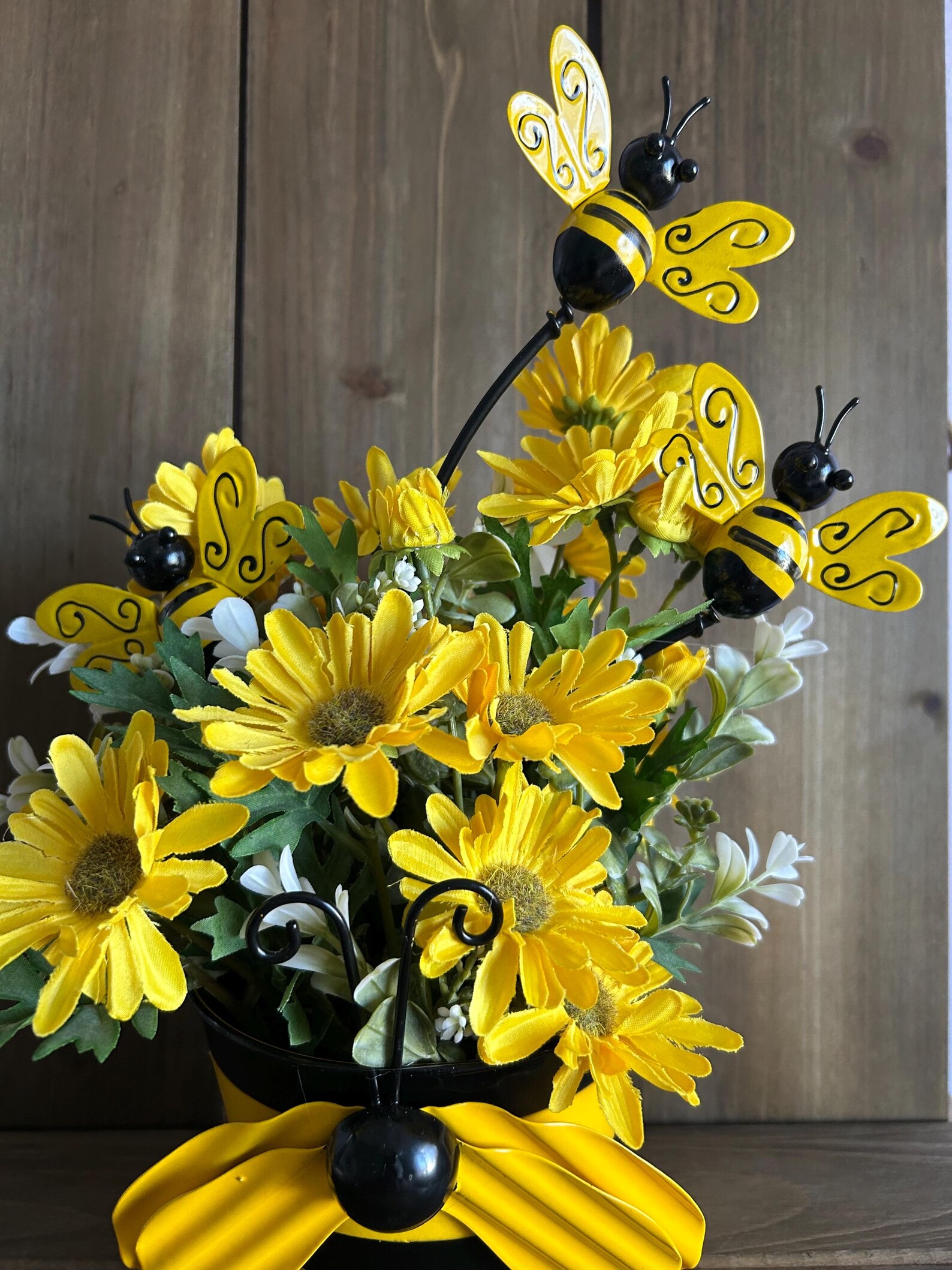 Welcome to Our Hive Floral Arrangement in a Bee Container, Floral, Bee ...