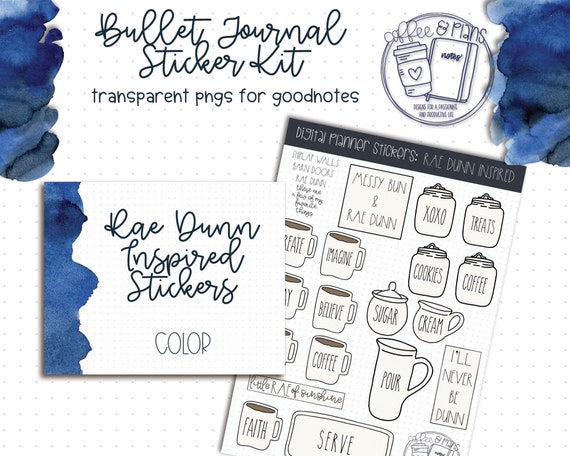Rae Dunn Inspired Digital Planner Stickers Goodnotes | Etsy