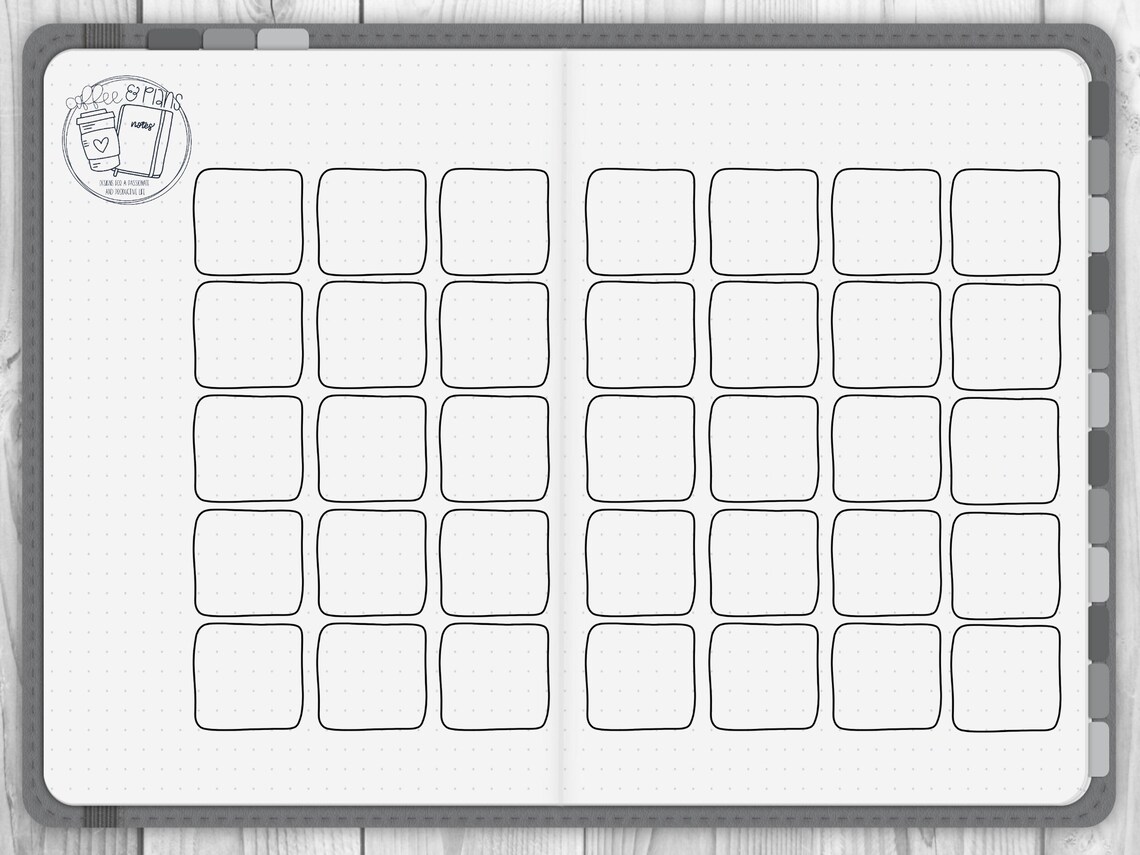 Bullet Journal Monthly Layout Insert for Digital Bullet Journal ...
