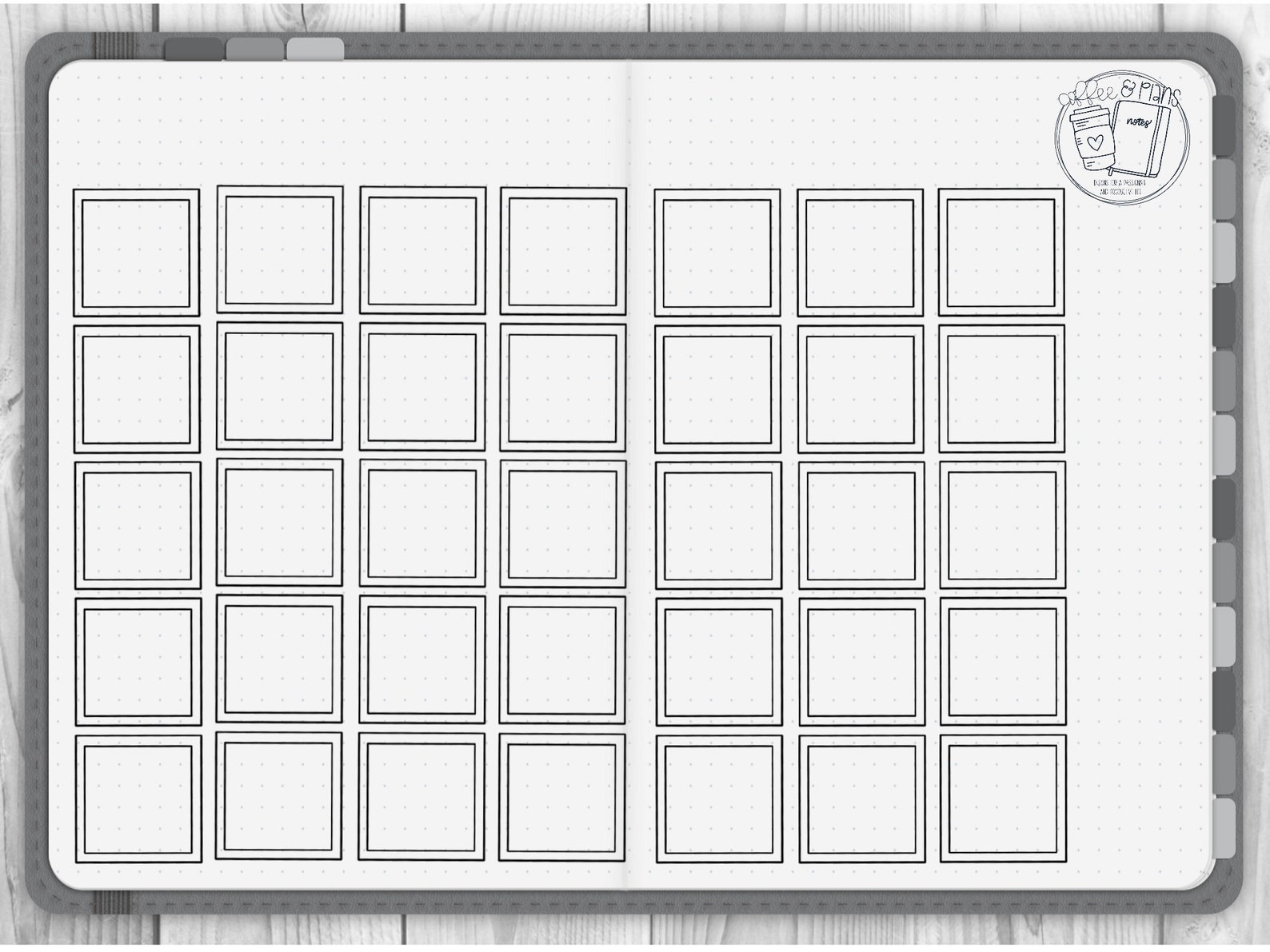 Bullet Journal Monthly Layout Insert for Digital Bullet Journal ...