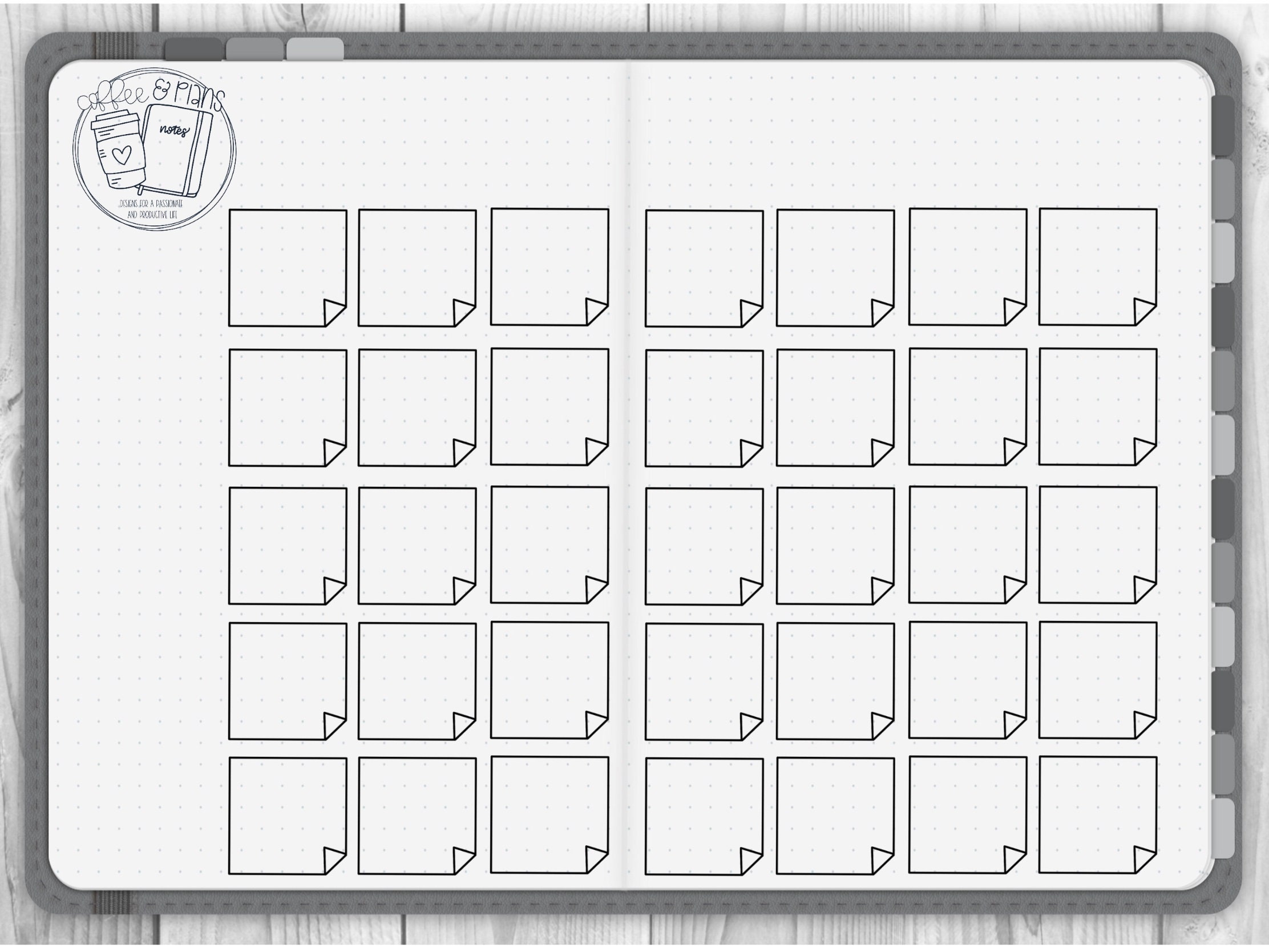 Bullet Journal Monthly Layout Insert for Digital Bullet Journal ...