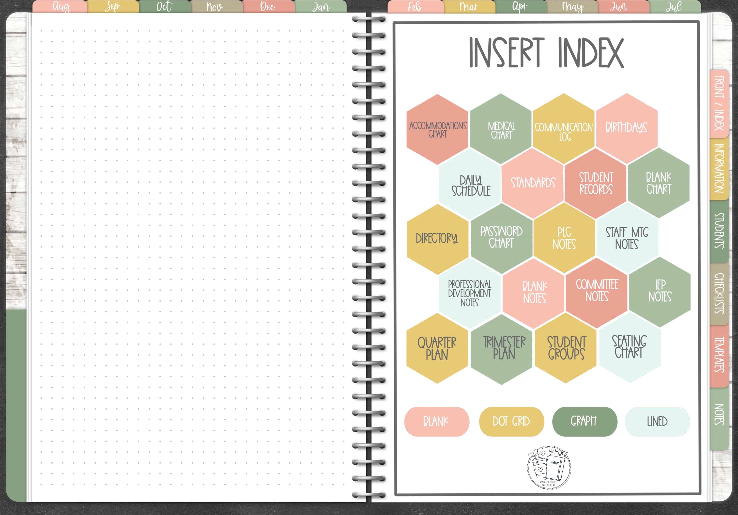 Rustic Farmhouse UNDATED Digital Teacher Planner With Hyperlinks ...
