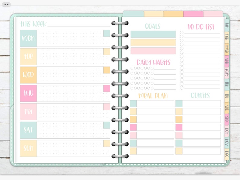 Bloom Digital Planner With Hyperlinks, Tablet Digital Planner, Digital ...