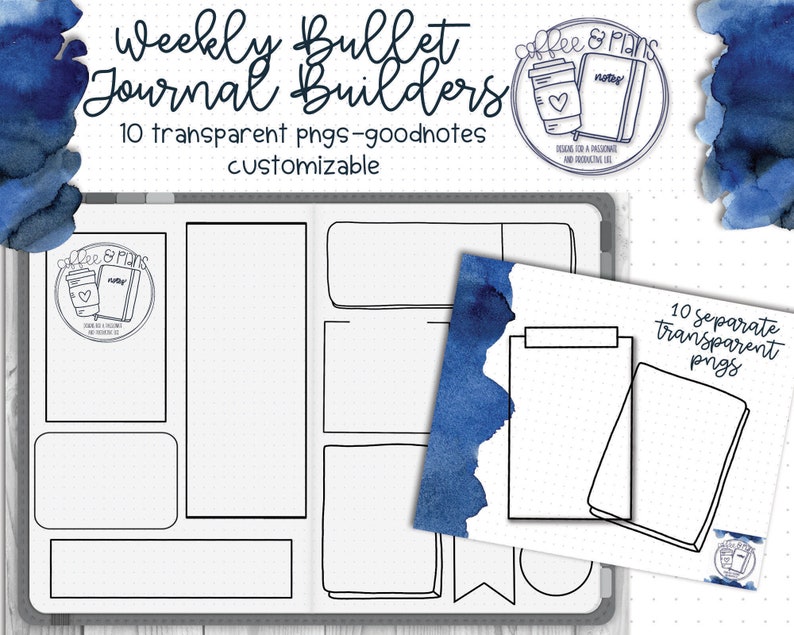 Weekly Bullet Journal Building Blocks Digital Planner - Etsy