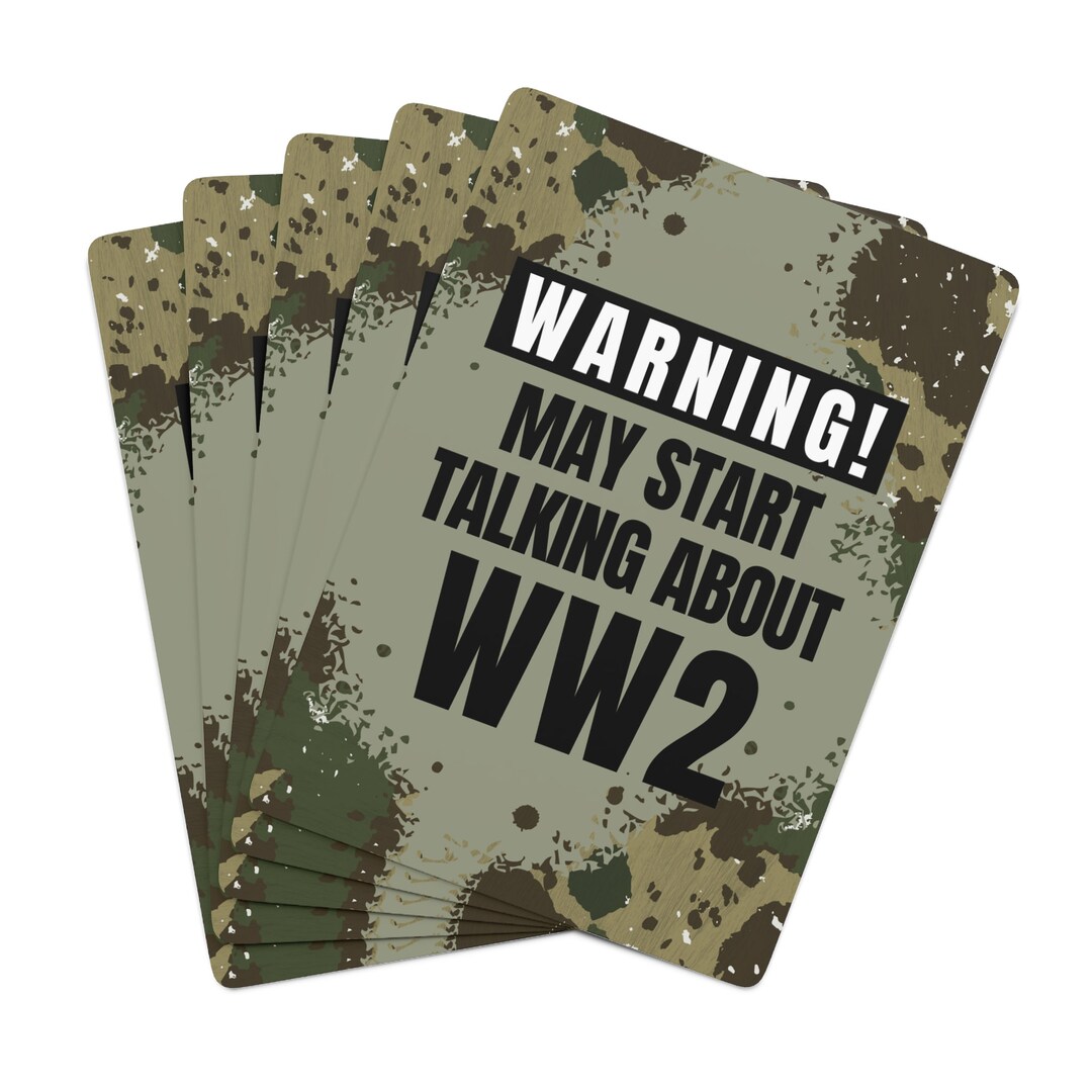 WW2 Deck of Playing Cards, WWII Poker Playing Cards, Military ...