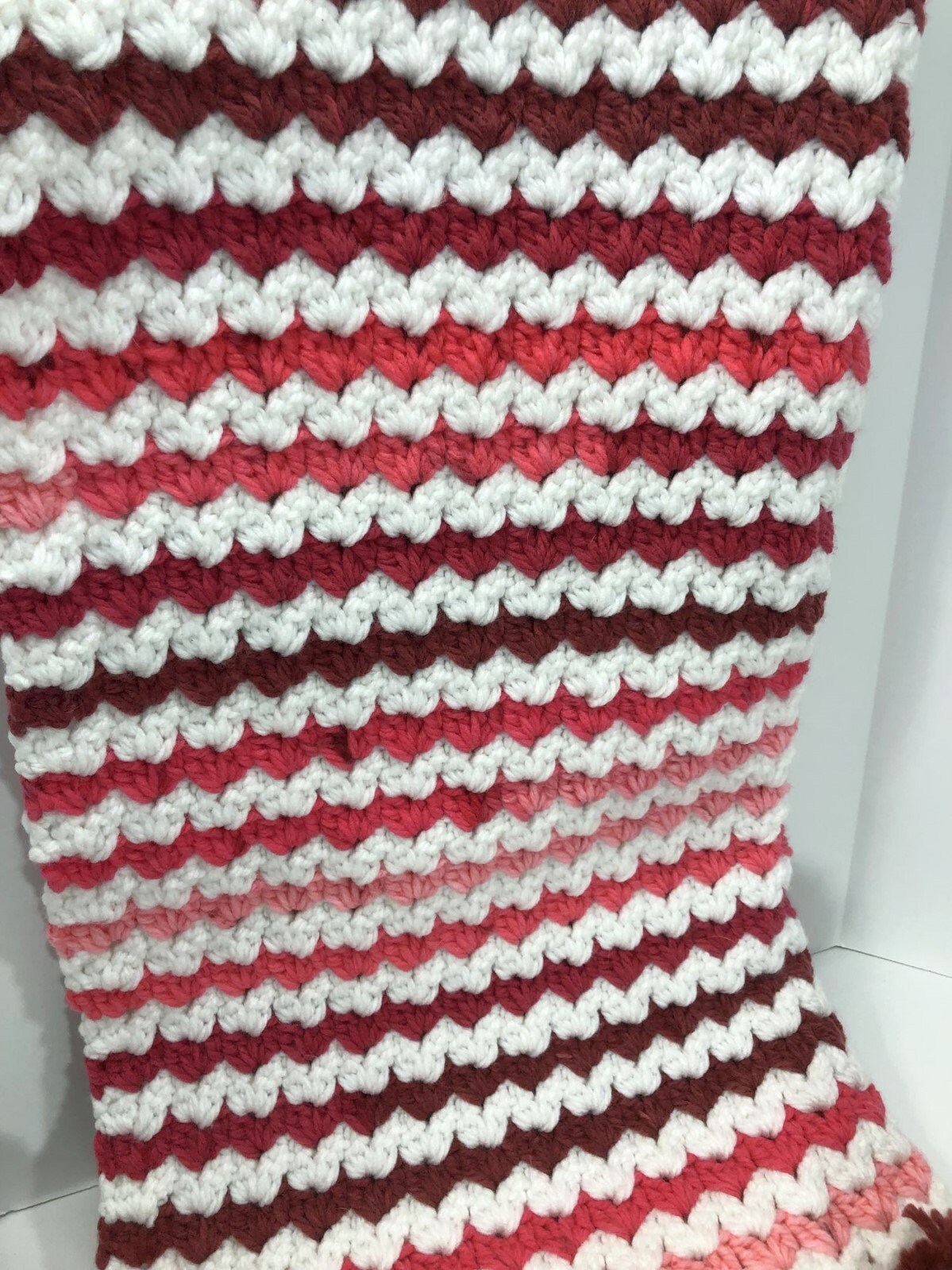 Pink/white Heavy Afghan - Etsy