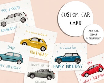 Car Birthday Card | Etsy