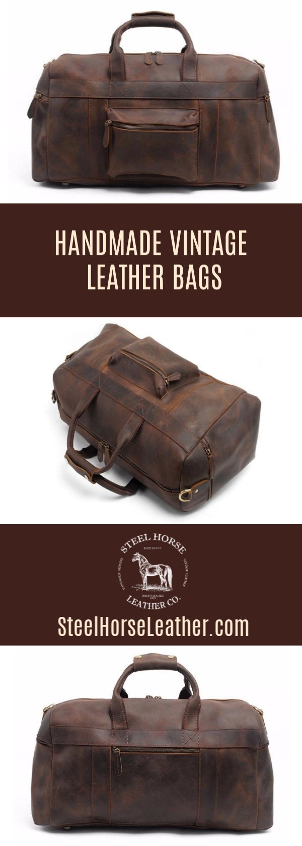 The Asta Weekender Handcrafted Leather Duffle Bag - Etsy