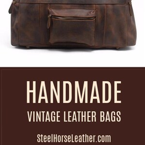 The Asta Weekender Handcrafted Leather Duffle Bag - Etsy