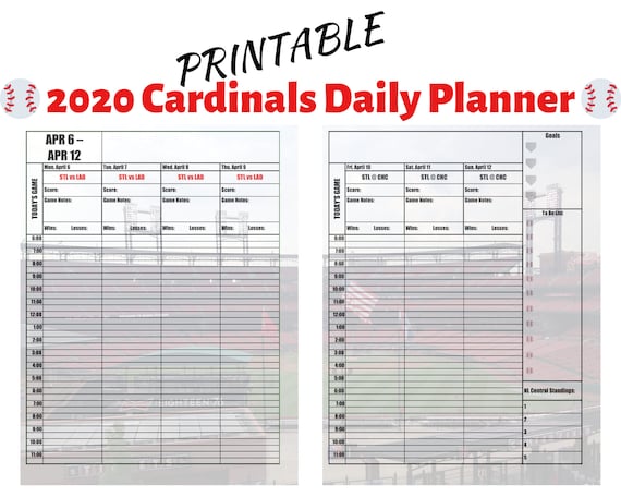 St Louis Cardinals Printable Schedule For 2020-20 | Paul Smith
