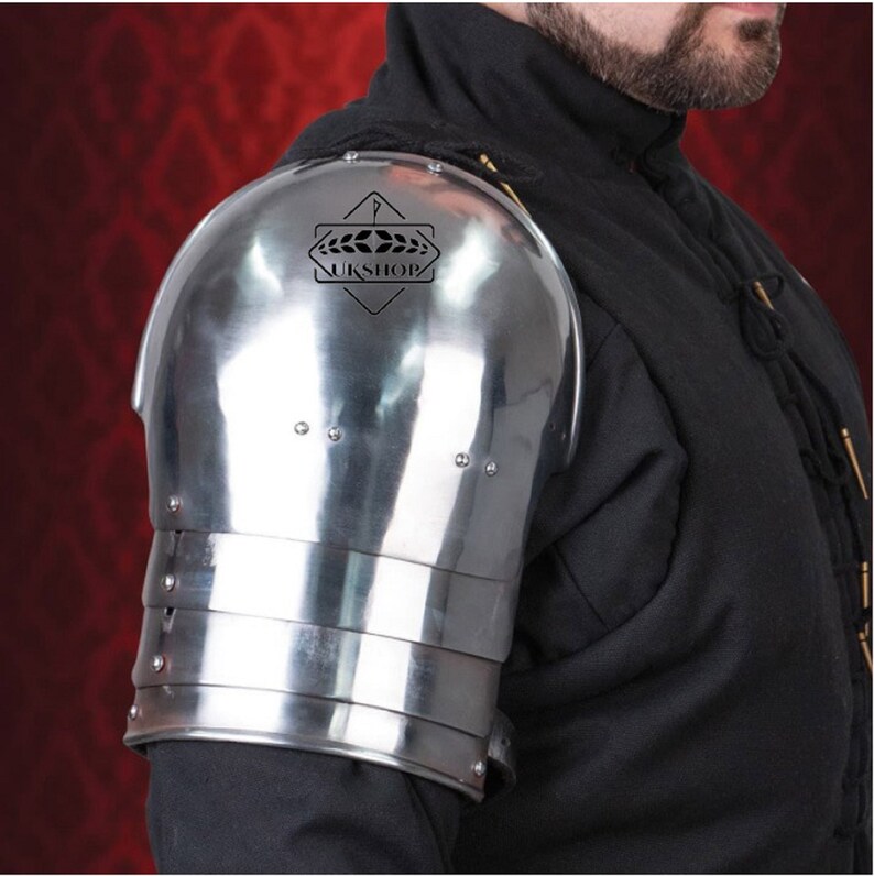 Simple XIV Century Medieval Pauldrons Arm Steel Pauldrons - Etsy