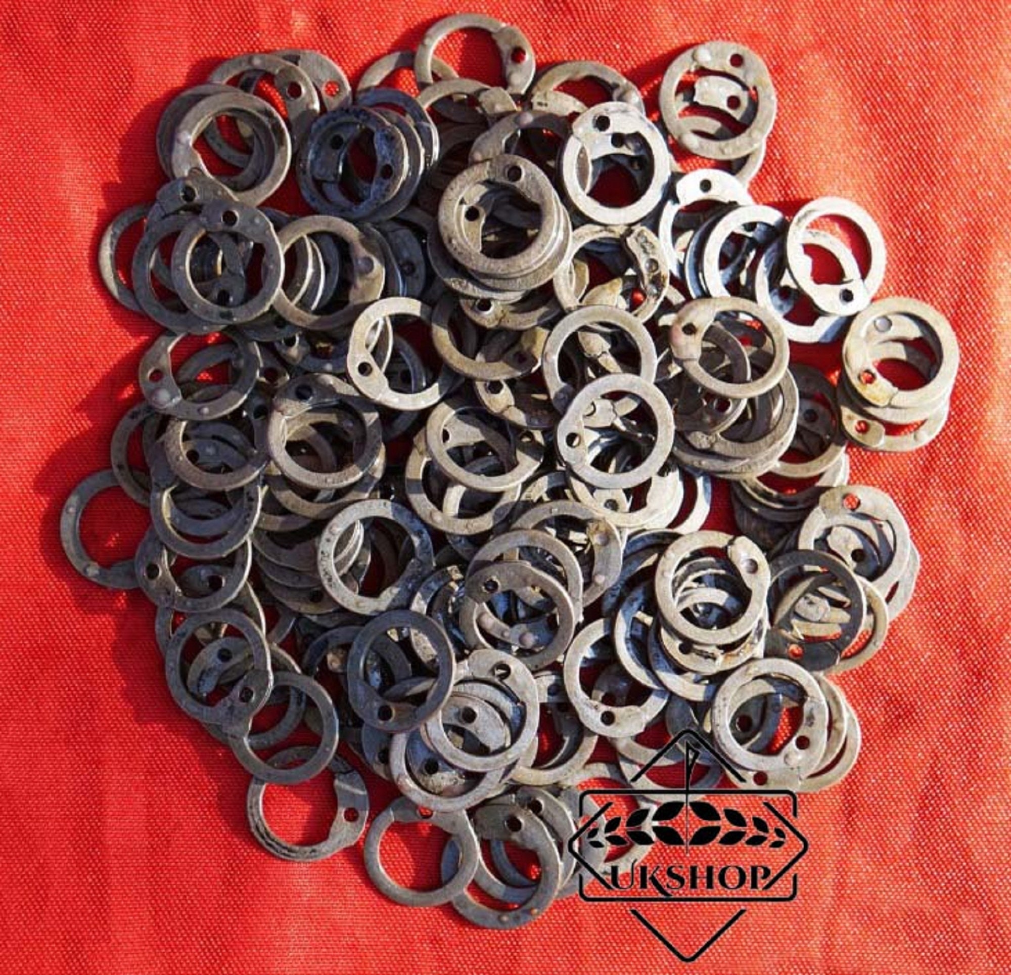 Flat Rings With Round Rivets 6mm 7mm 8mm or 9mm Natural | Etsy