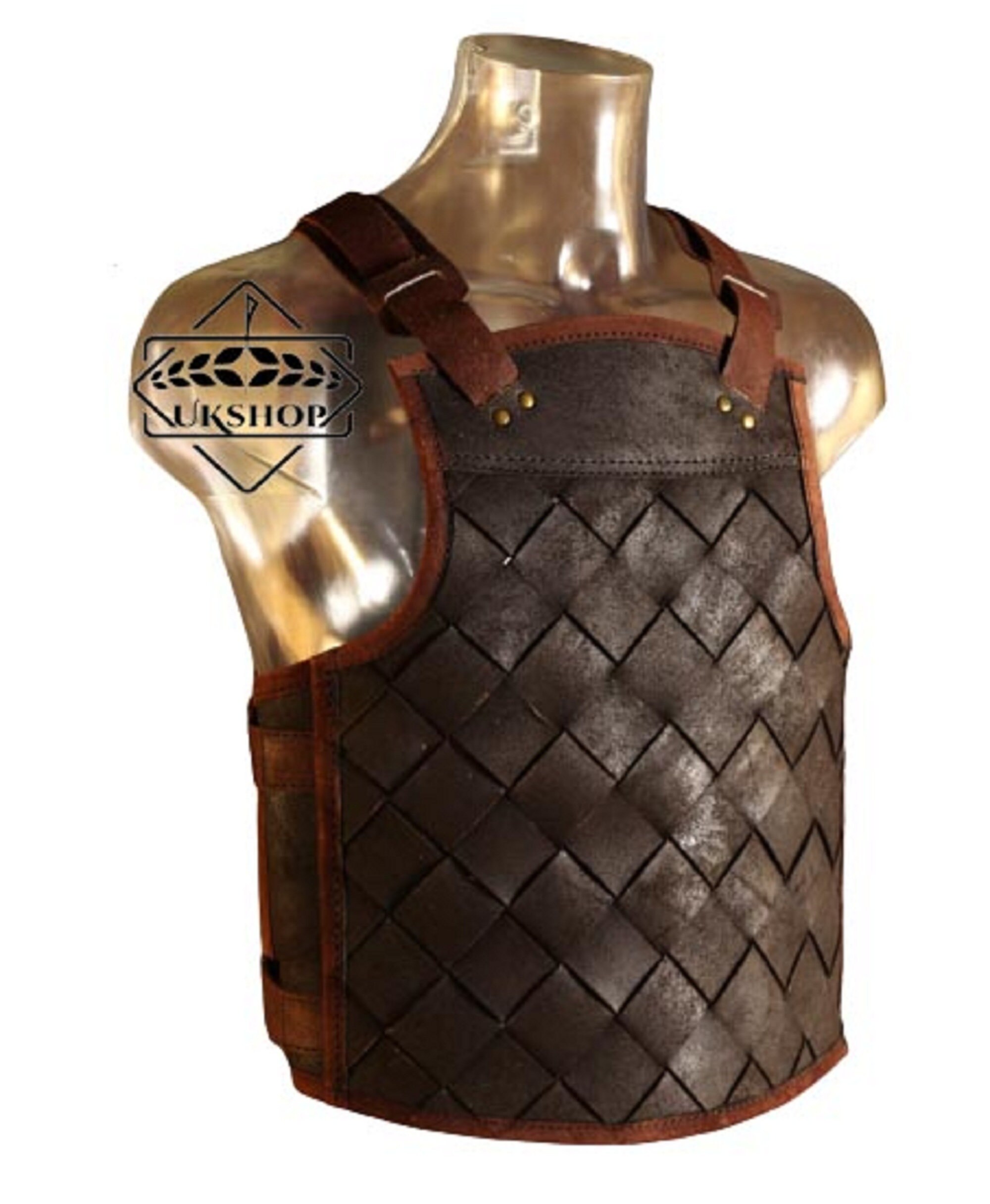 Mercenary Leather Body Armour Brown Weave Larp for Halloween - Etsy UK