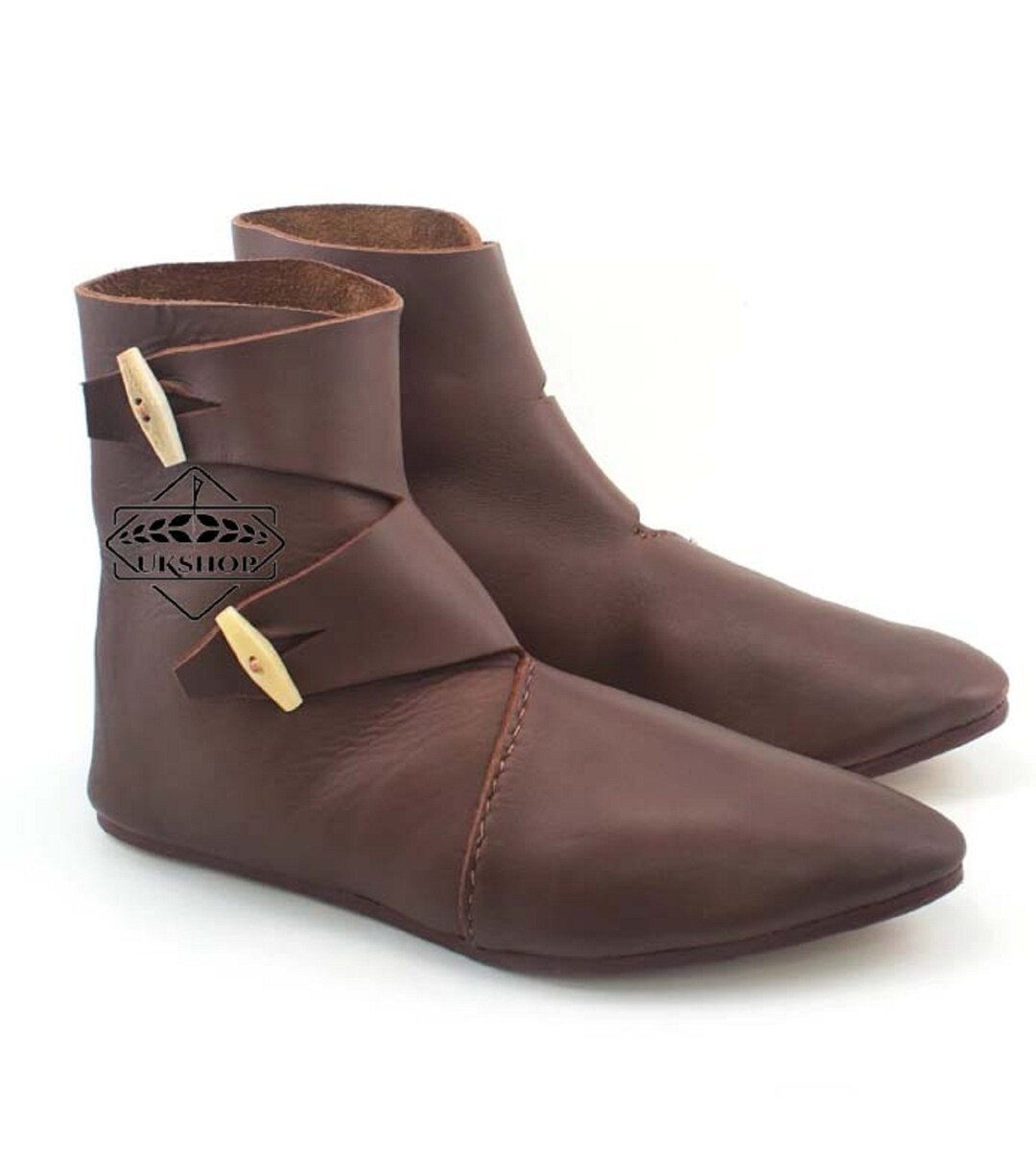 Jorvik Viking Shoes Roman Boot Double Toggle Boots Medieval Viking ...