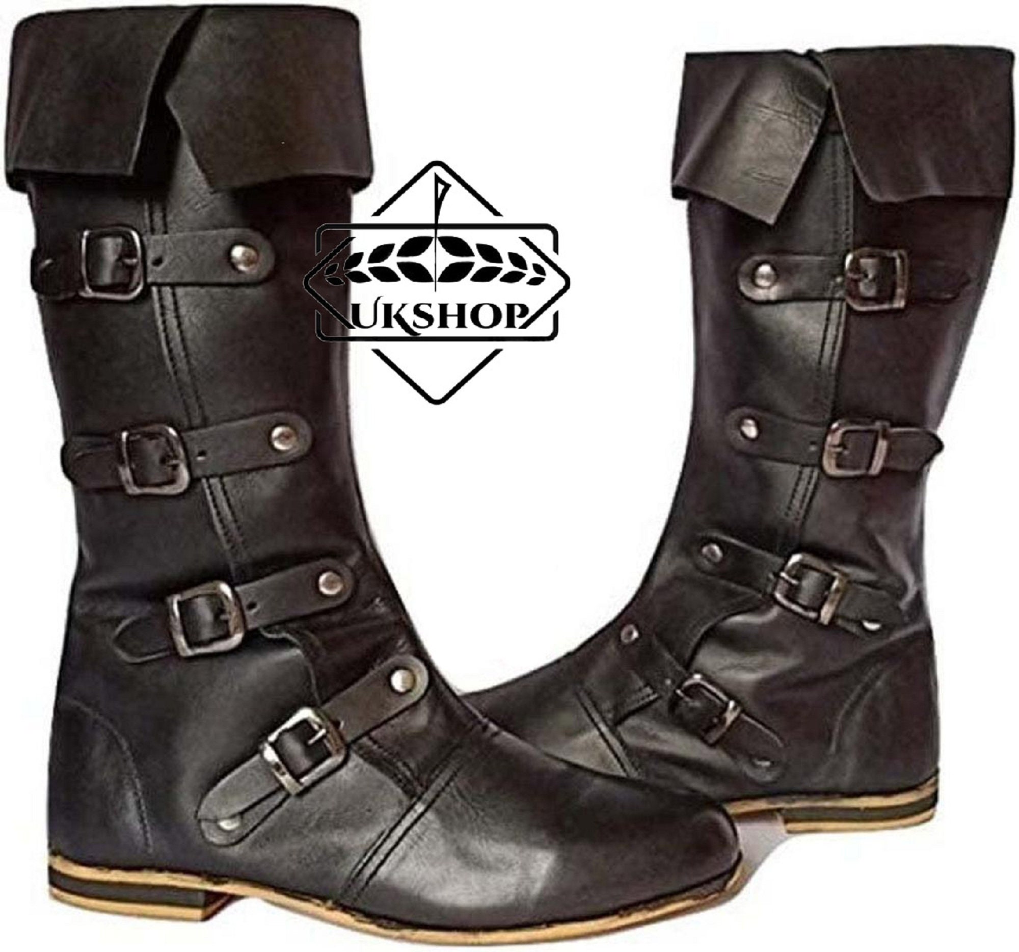 Stivali medievali in pelle RENAISSANCE / Viking Pirate Boots | Etsy