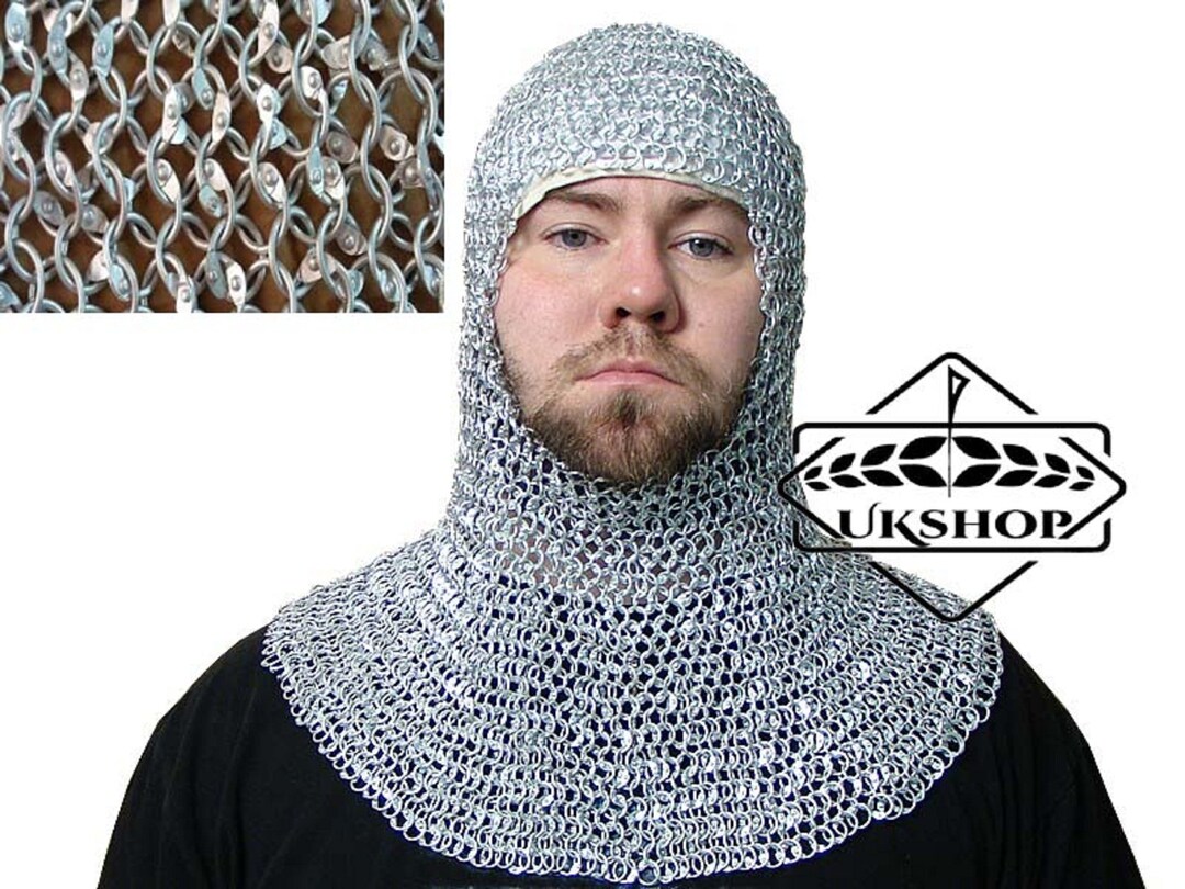 Chain Mail Coif, 9mm Round Riveted Coif / Hood,halloween Gift - Etsy