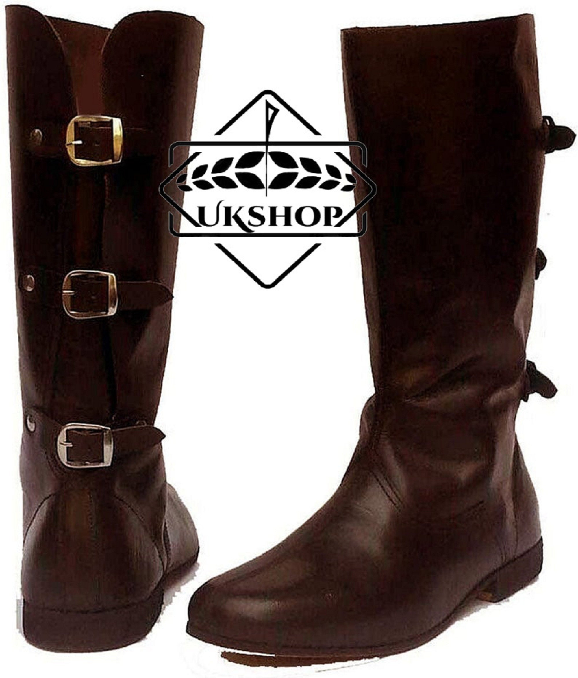 Medieval Leather Boots Renaissance Inspired Loafer Boot | Etsy