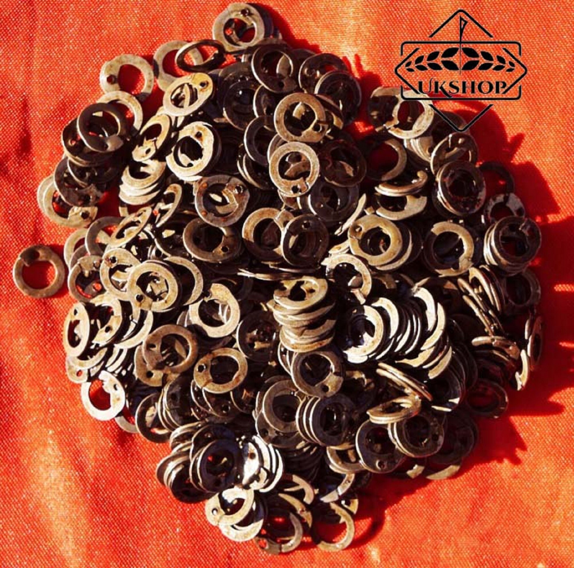 Flat Rings With Round Rivets 6mm 7mm 8mm or 9mm Natural | Etsy