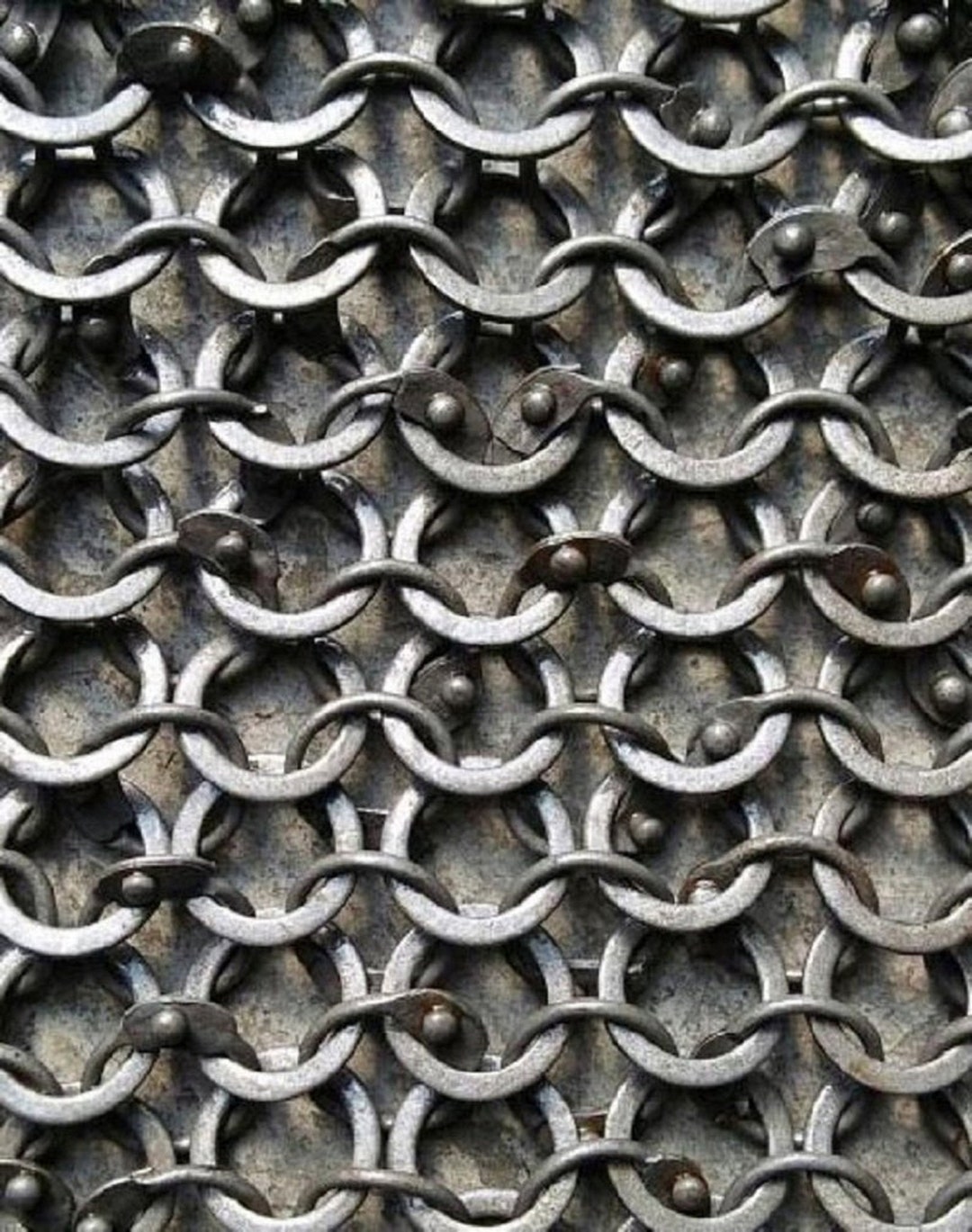 Chain Mail Sheet, 9 Mm 18 Gauge, Round Ring,alt Solid Ring, Riveted ...