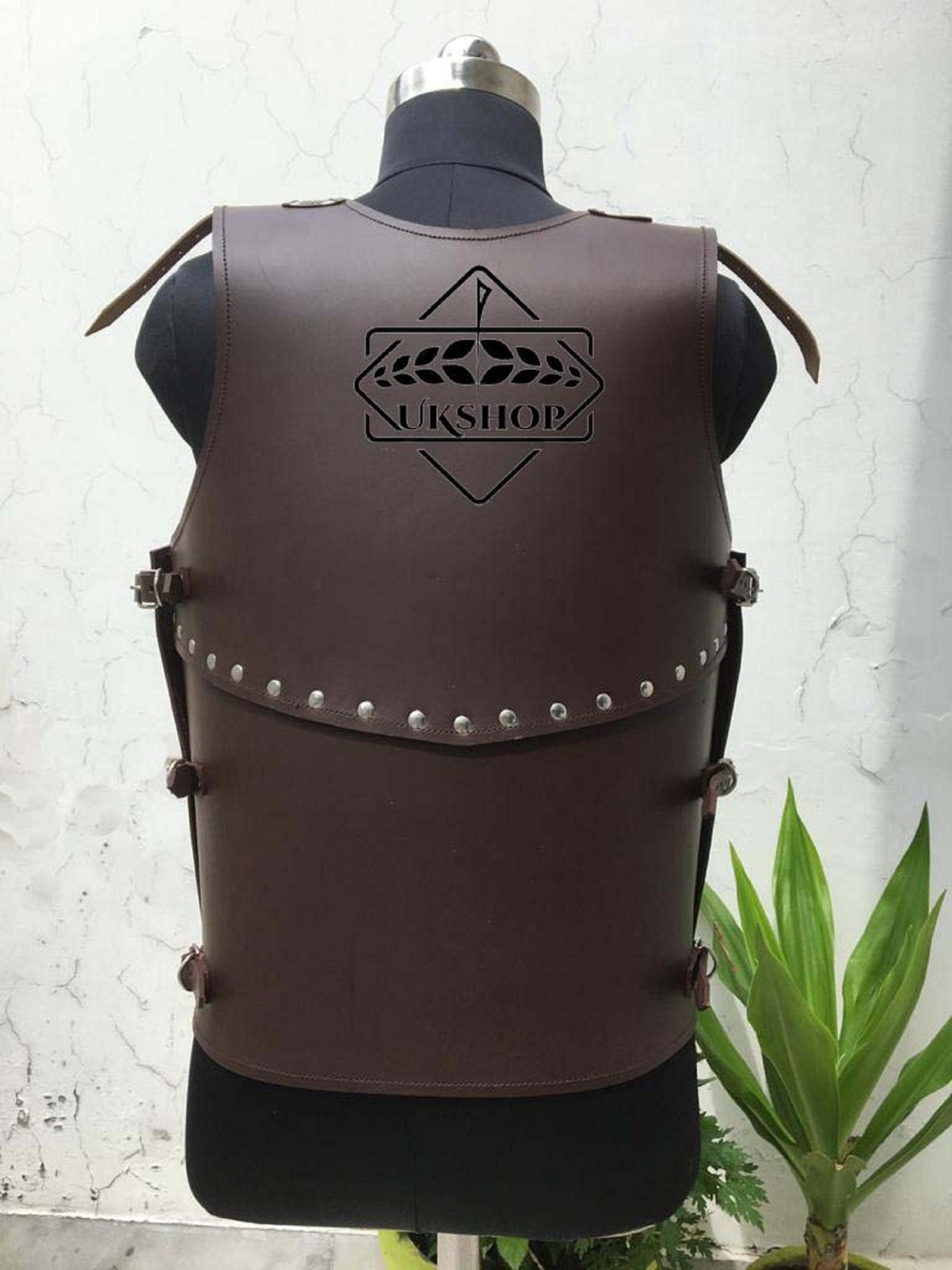 Greek Leather Armour Breastplate With Removeble Spaulders for - Etsy ...