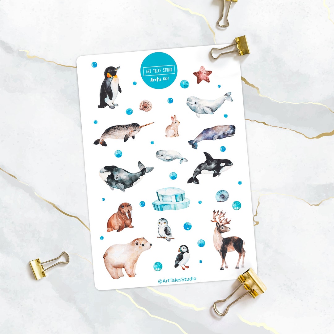 Arctic Stickers, Sticker Sheet, Winter Sticker, Planer Sticker, Bullet ...