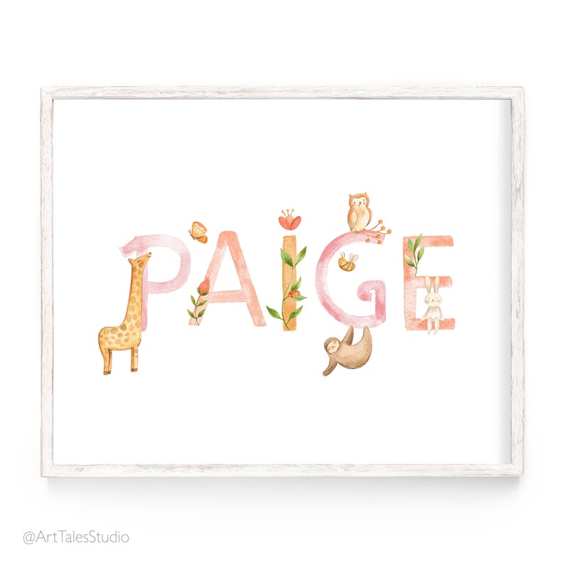 Custom Baby Name Print New Baby Baby Shower Nursery Print - Etsy