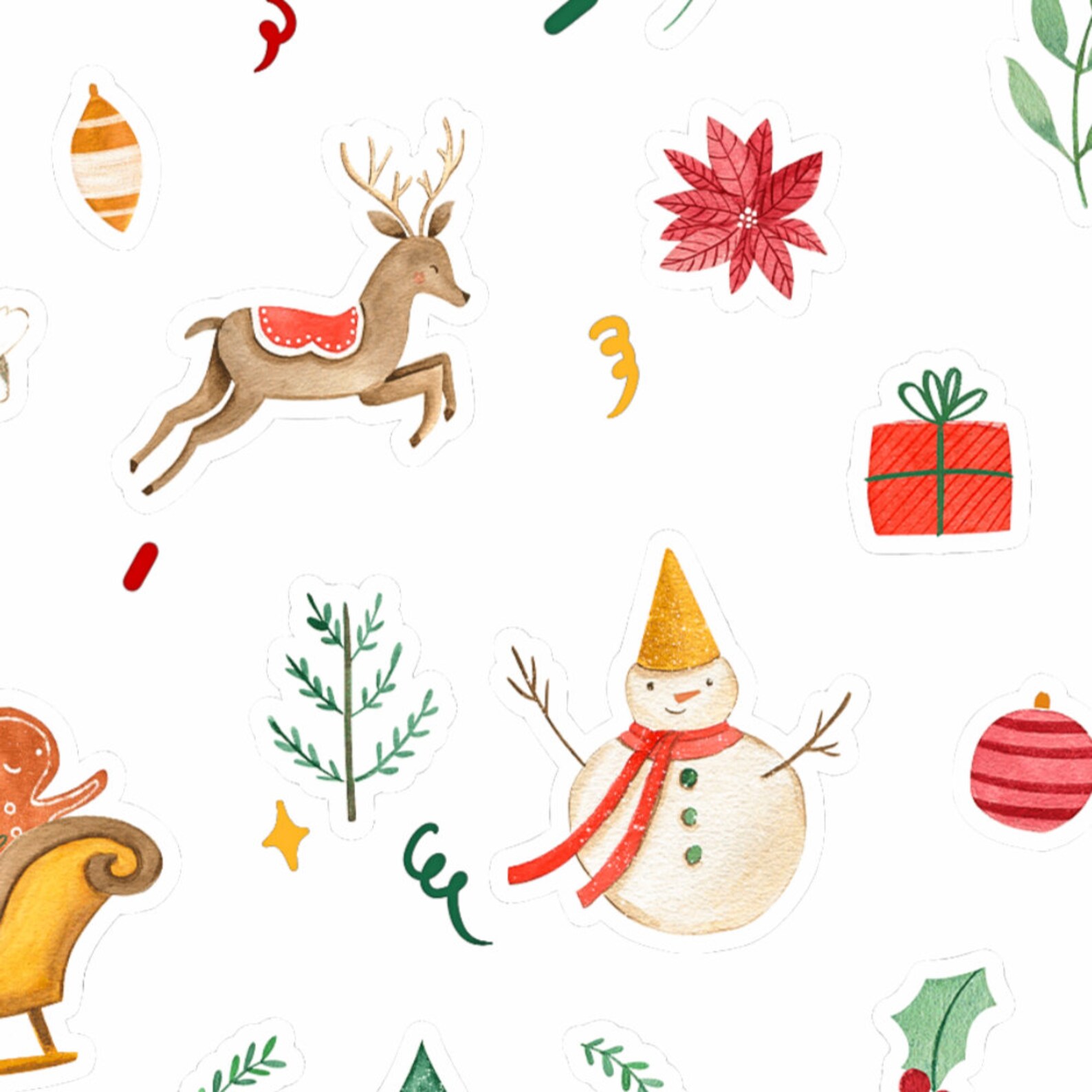 Christmas Stickers Sticker Sheet Winter Stickers Planner - Etsy Australia