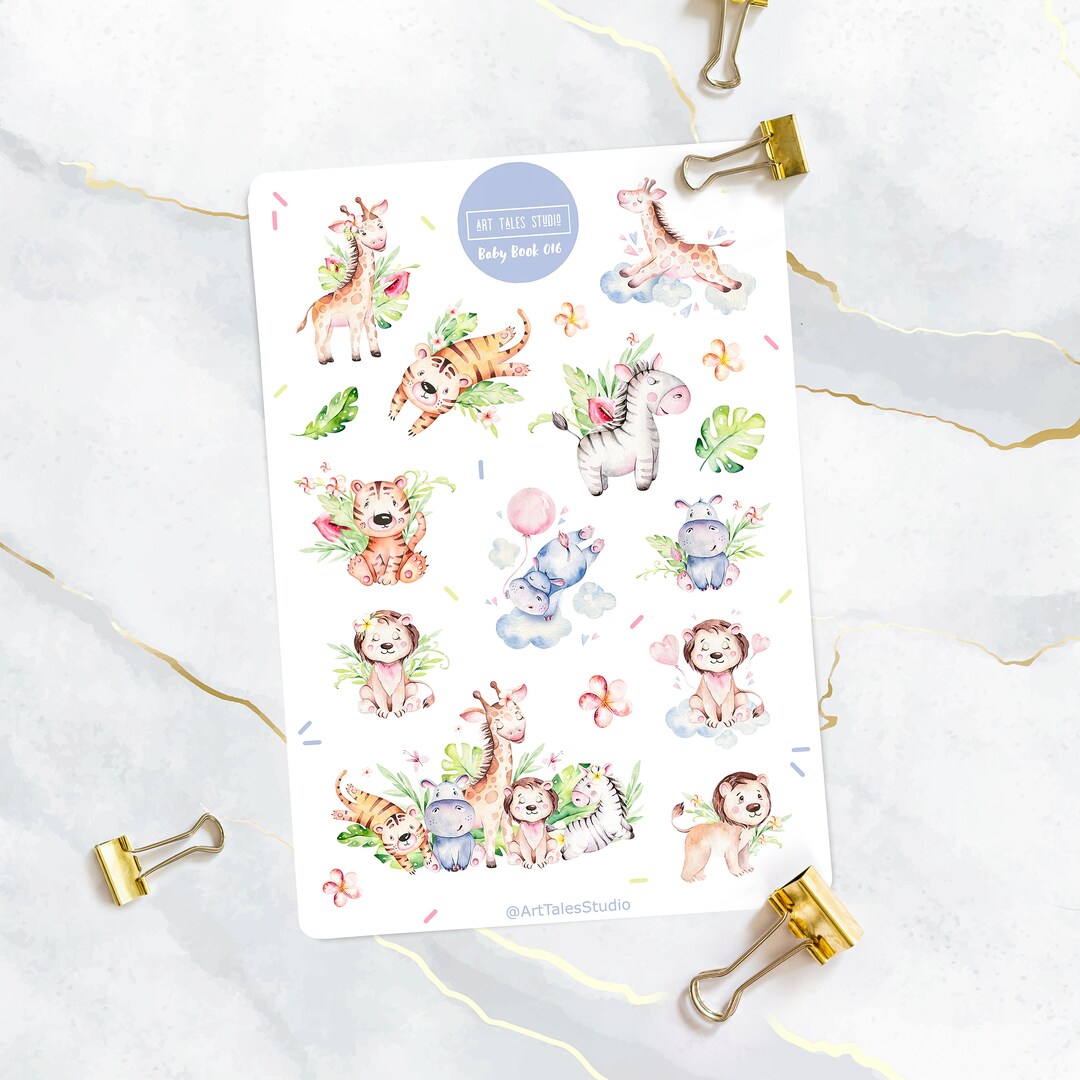 Baby Book Stickers, Sticker Sheet, New Baby Stickers, Planner Stickers ...