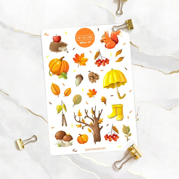 October Journal Stickers - Etsy