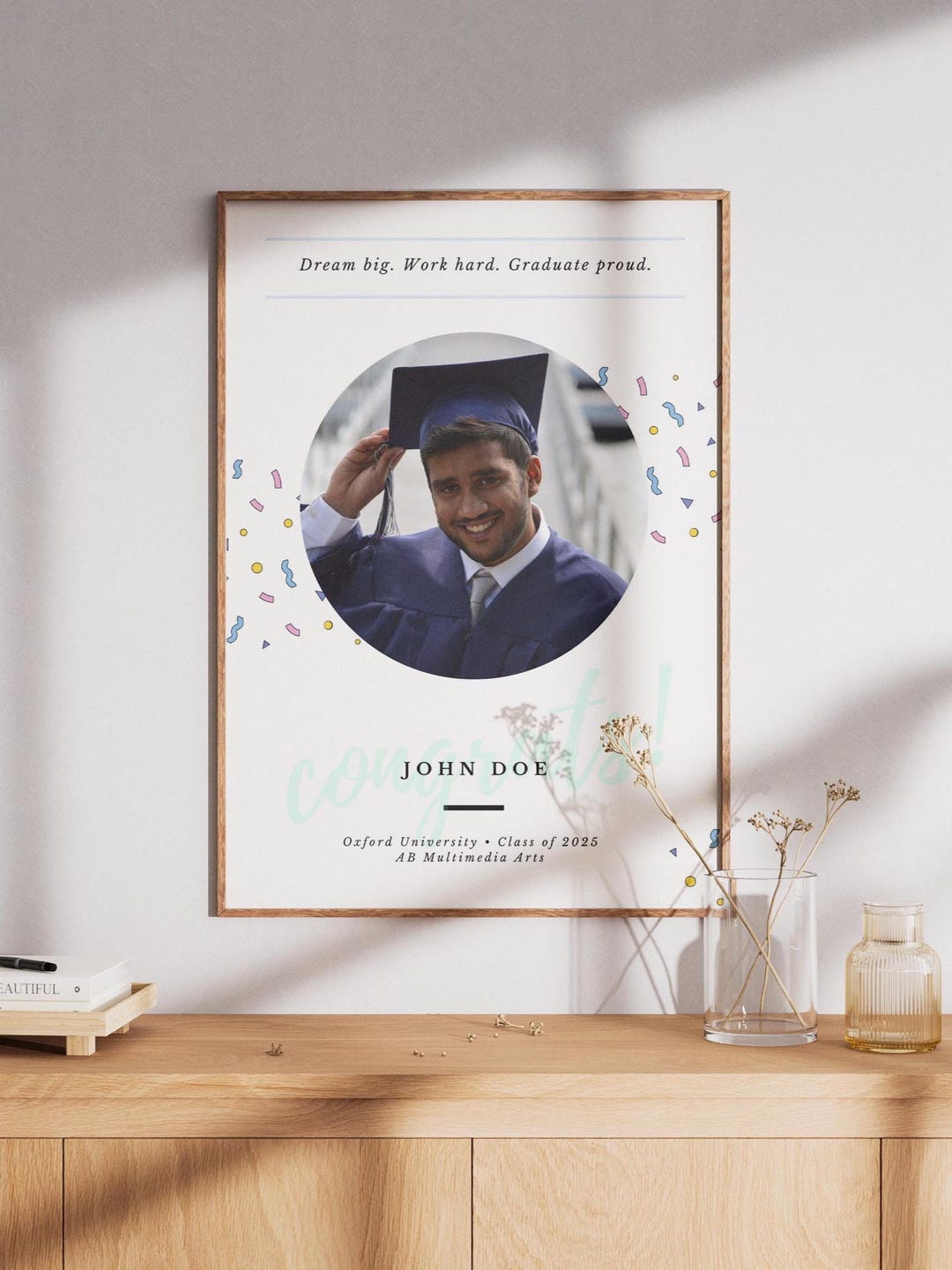 Editable Graduation Poster Template | Class of 2025 Wall Art | Digital ...