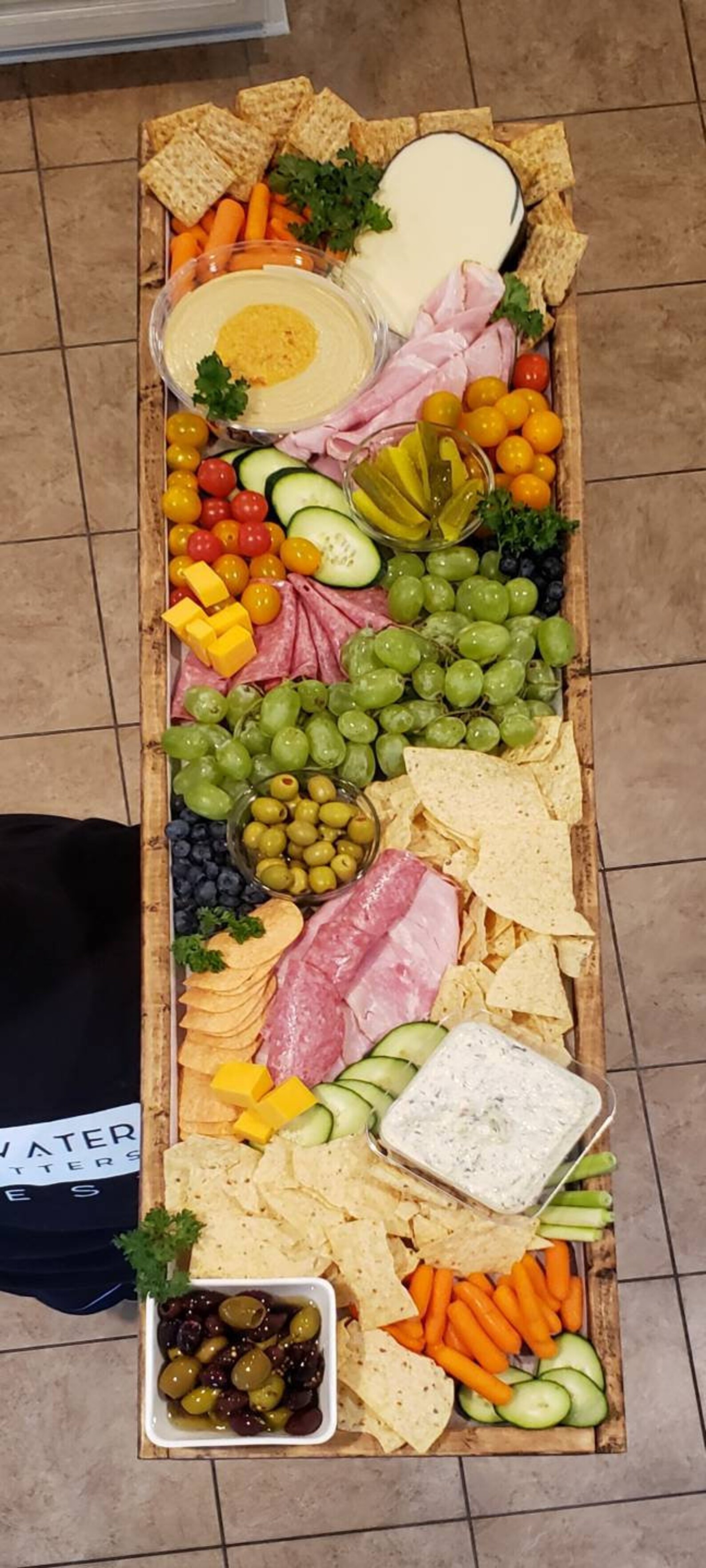 Custom Wood Serving Tray With Handles, Extra Large Wood Tray ...