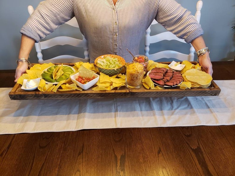 Large Charcuterie Board, Modern Rustic Farmhouse Butler Board - Etsy