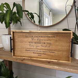 Go-to Retirement Gift Personalized, Centerpiece Serving Tray, Never ...