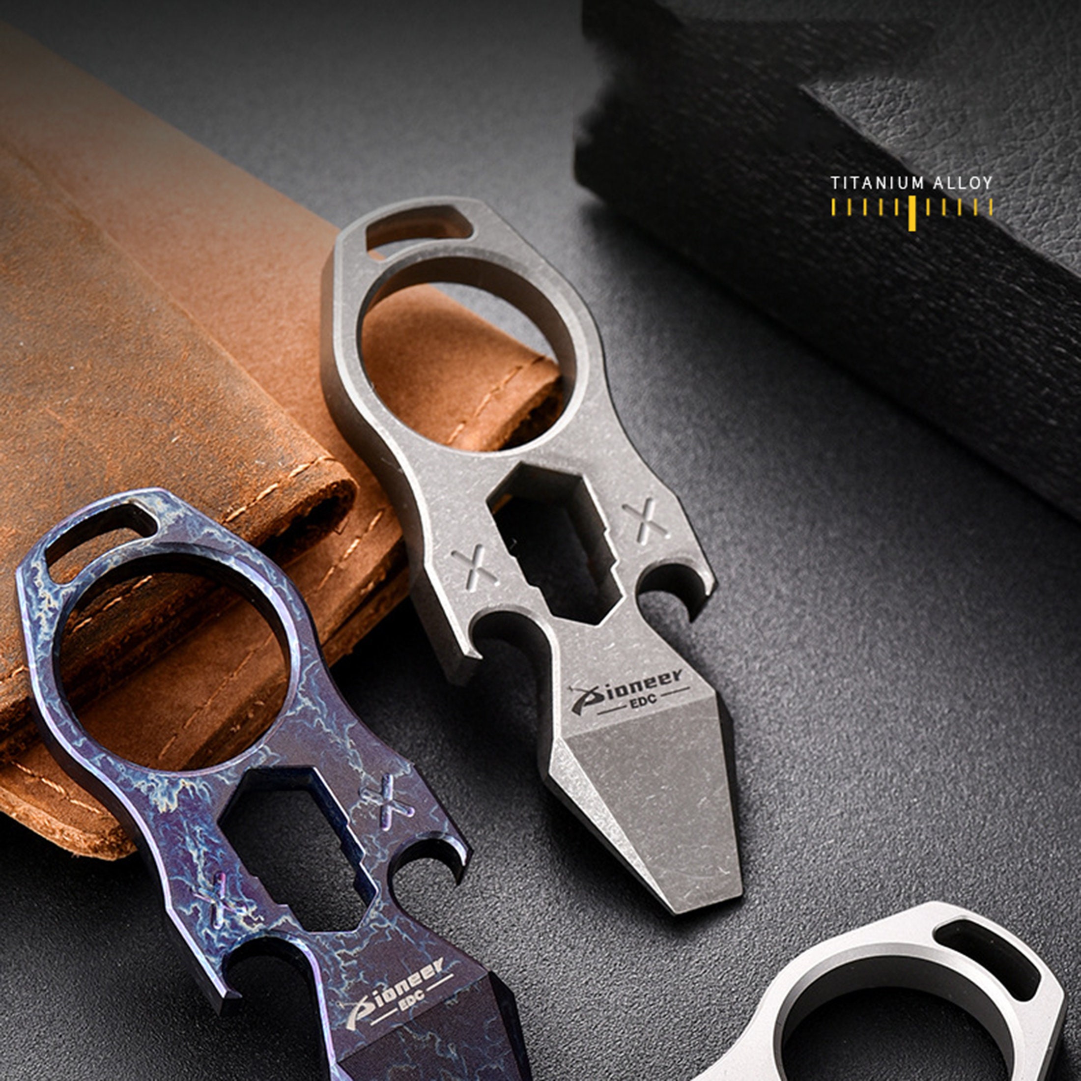 Titanium EDC Pry Bar Bottle Opener Crowbar Multi Multifunctional EDC ...