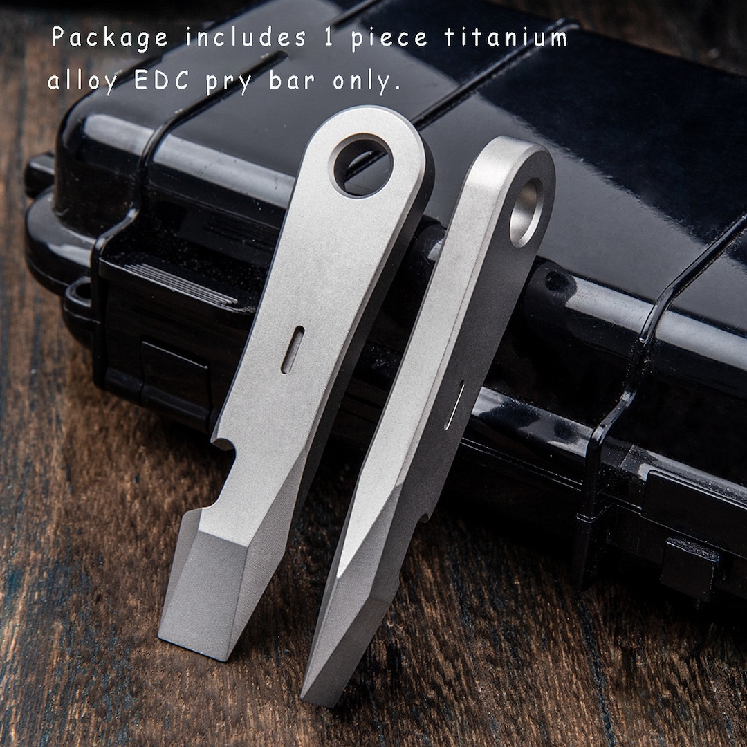Titanium Alloy EDC Pry Bar Mini Crowbar Portable EDC Tool, Bottle ...