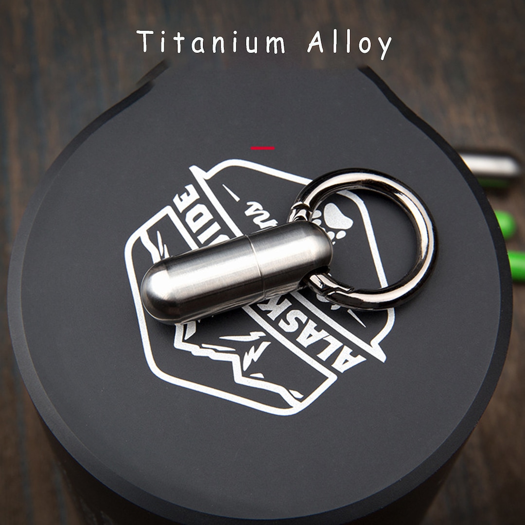 Titanium Waterproof Container Multi Tool Pill Box Case Outdoor EDC ...