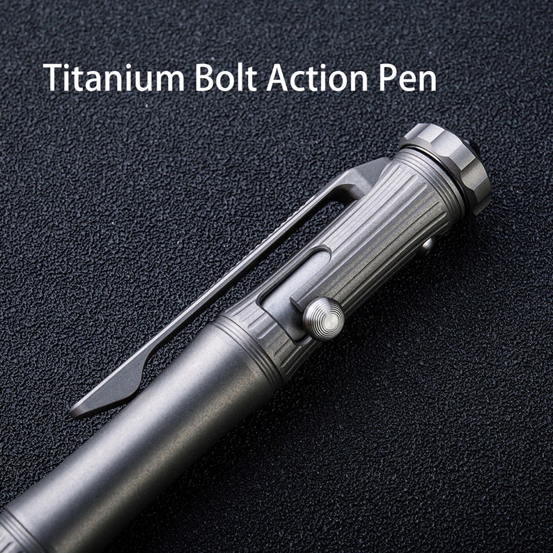 Titanium Bolt Action Pen Titanium Ballpoint Pen With Head - Etsy