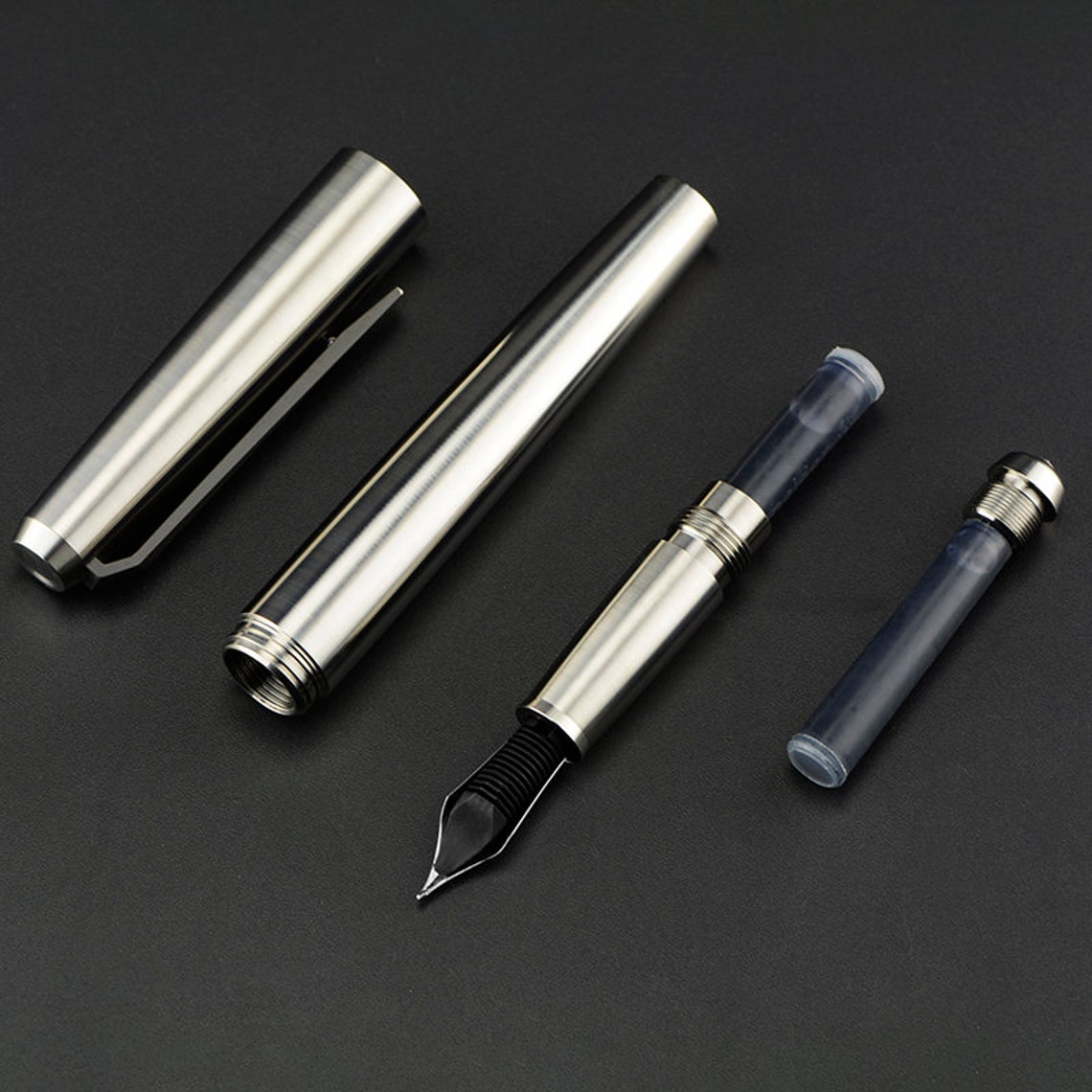 TITANER Razor Fountain Pen Titanium Pen with BOCK 250 Nib | Etsy