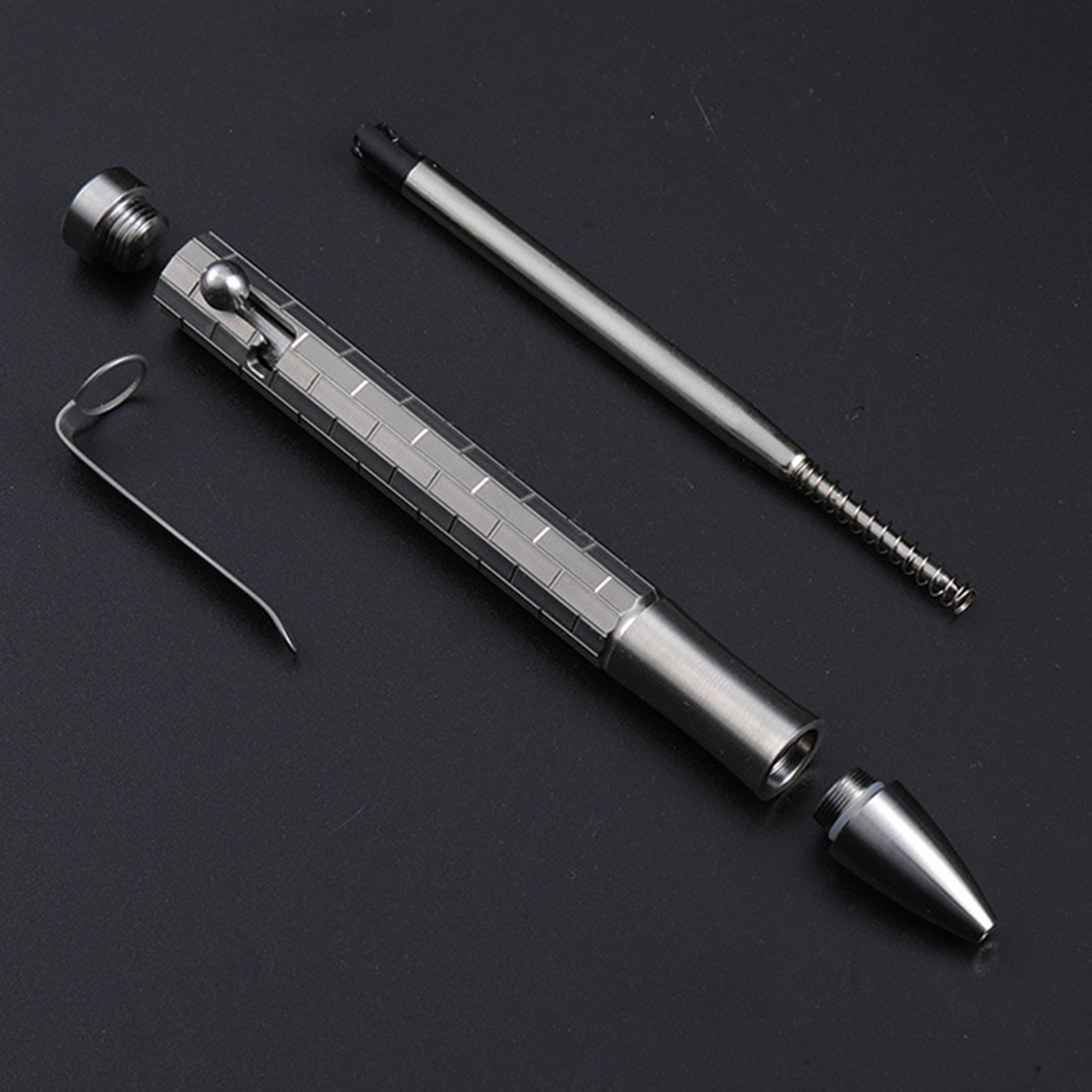 Titanium Bolt Action Pen Ballpoint Pen Ink Refillable Compact - Etsy