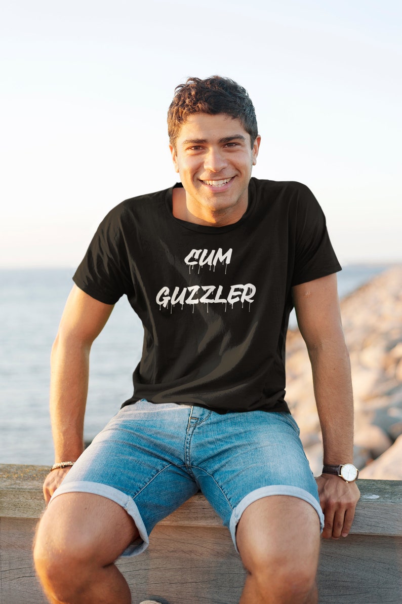 Man4menetsystore Mens Gay Pride Cum Guzzler Funny T Shirt Etsy