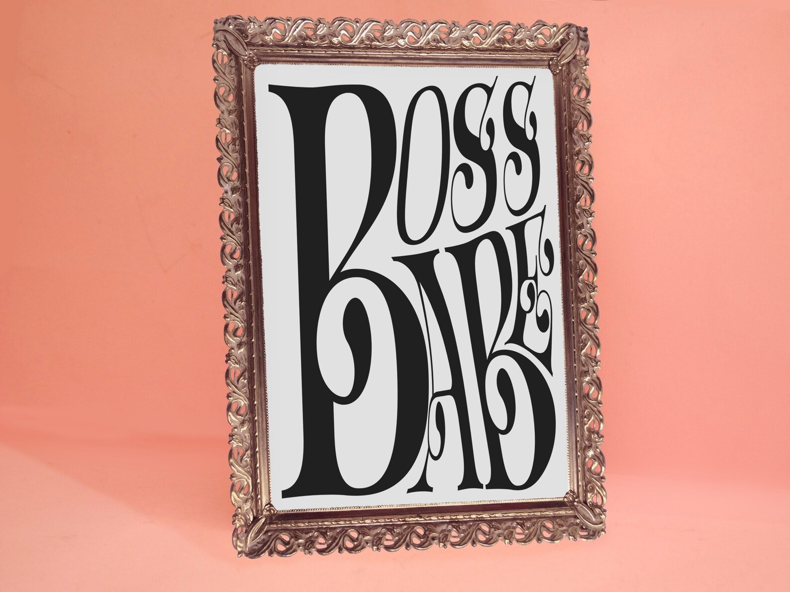 Boss Babe Printable Wall Art 8x10 | Black and White Typography | Boss ...